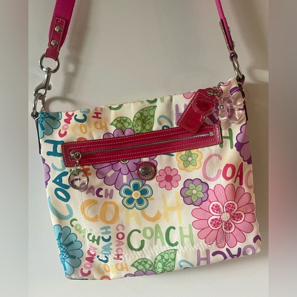 Coach | Bags | Coach Crossbody Rare Color Pop Splash Spring Daisy ...